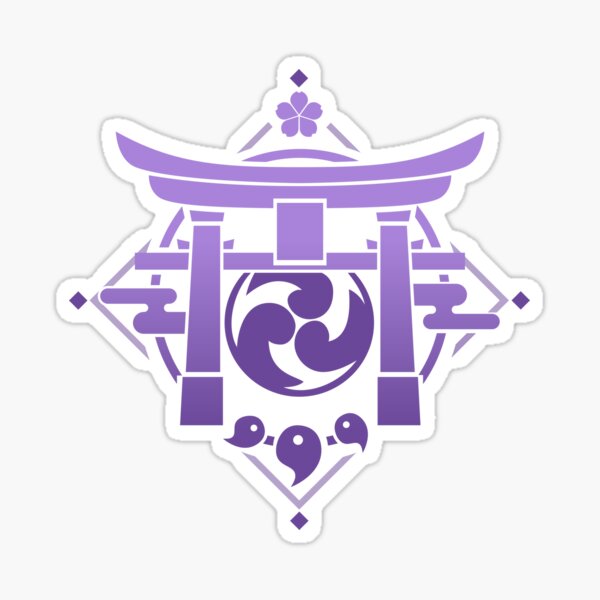 "Inazuma symbol in electro colours - Genshin Impact" Sticker for Sale ...