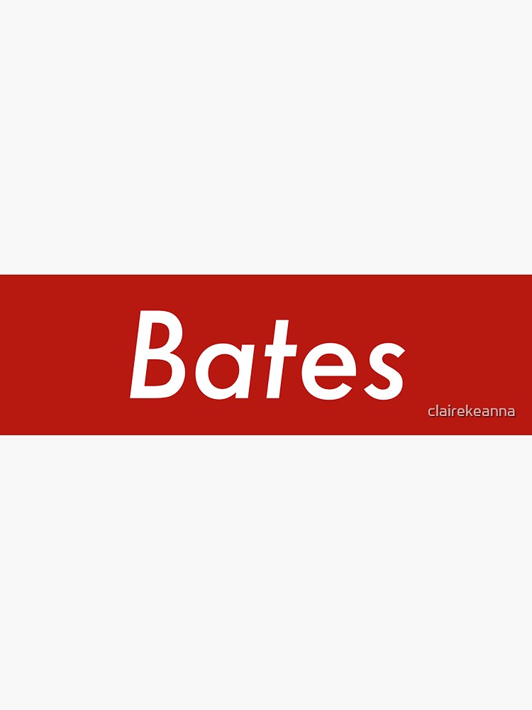 "bates" Sticker for Sale by clairekeanna | Redbubble