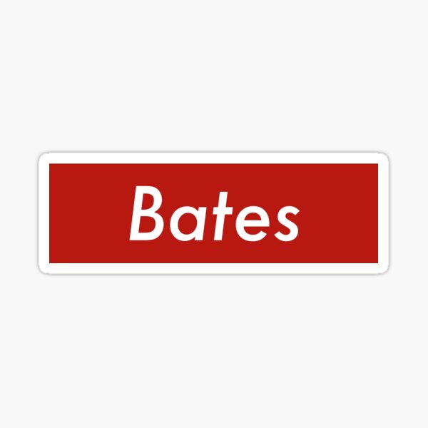 "bates" Sticker for Sale by clairekeanna | Redbubble