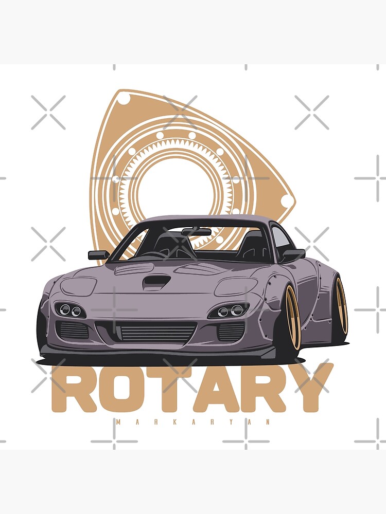 "Rotary RX7" Art Board Print for Sale by OlegMarkaryan | Redbubble