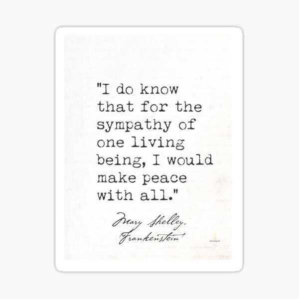 "Mary Shelley q2" Sticker for Sale by epicpaper quotes | Redbubble