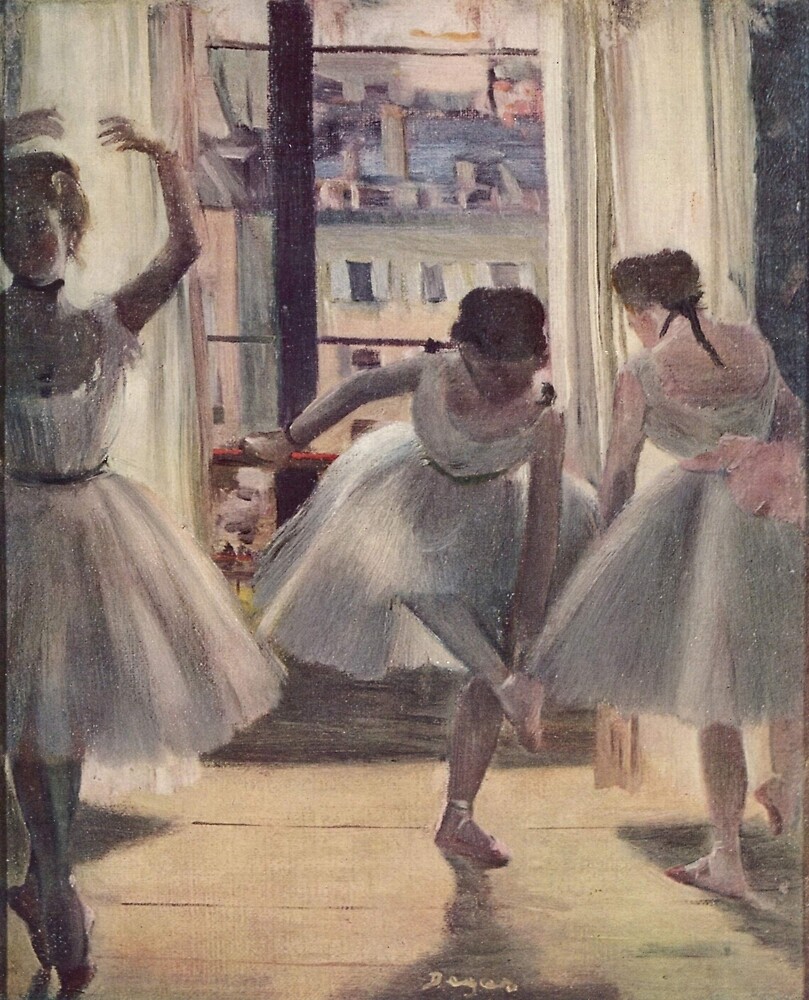 "Edgar Degas French Impressionism Oil Painting Ballerinas Rehearsing ...