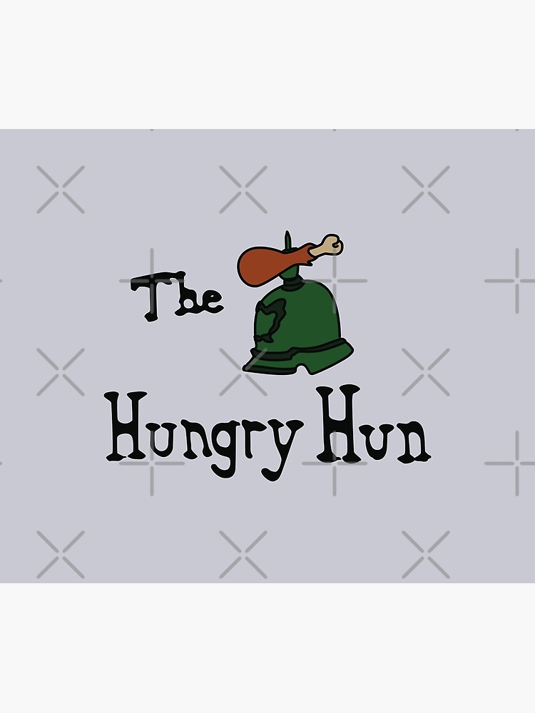 The Hungry Hun Shower Curtain Designed & Sold By Marites Webb