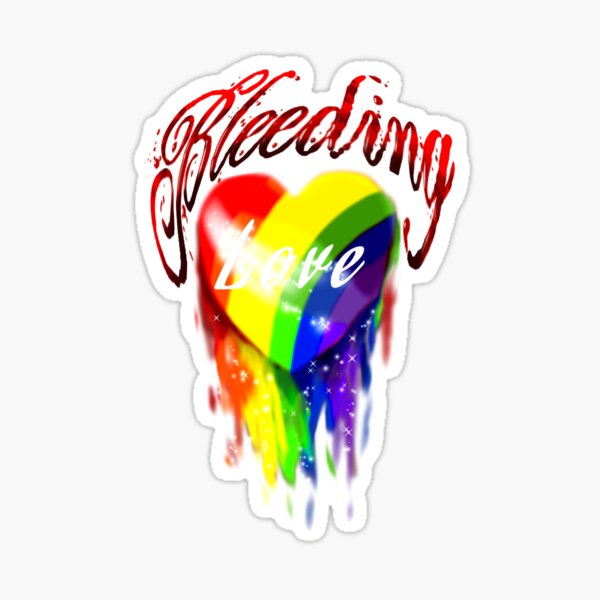 "Bleeding love Graphic Design" Sticker for Sale by Ashuriproduct | Redbubble