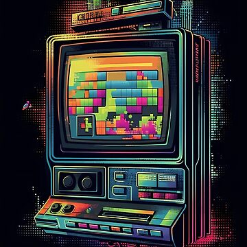 "Pixel art 80s" with a retro video game" Art Board Print for Sale by ...