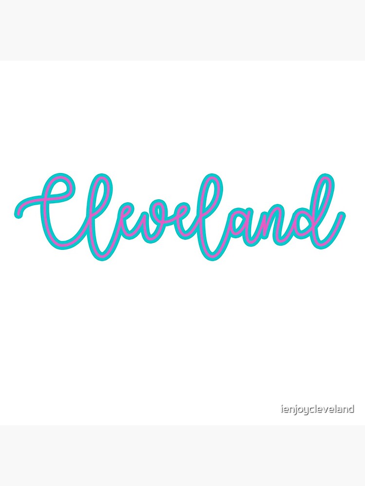 "Cleveland Pink & Torquoise" Poster for Sale by ienjoycleveland | Redbubble