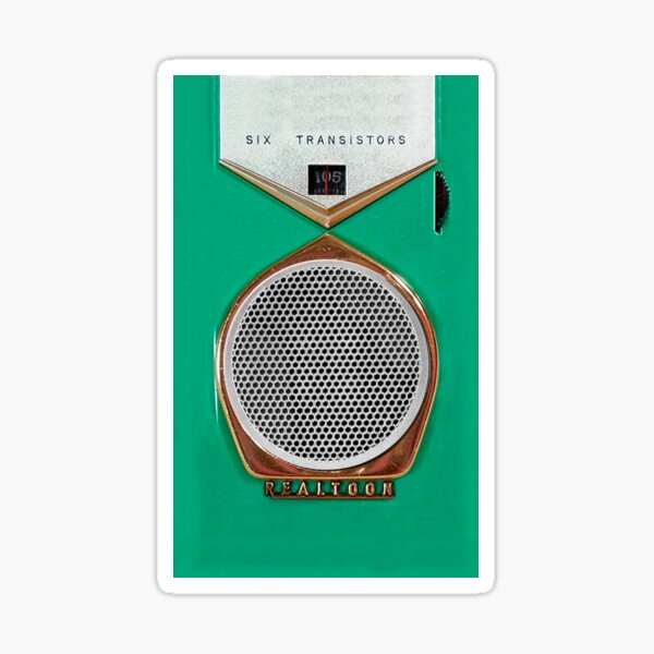 "Transistor Radio turquoise" Sticker for Sale by BubbleUp34 | Redbubble
