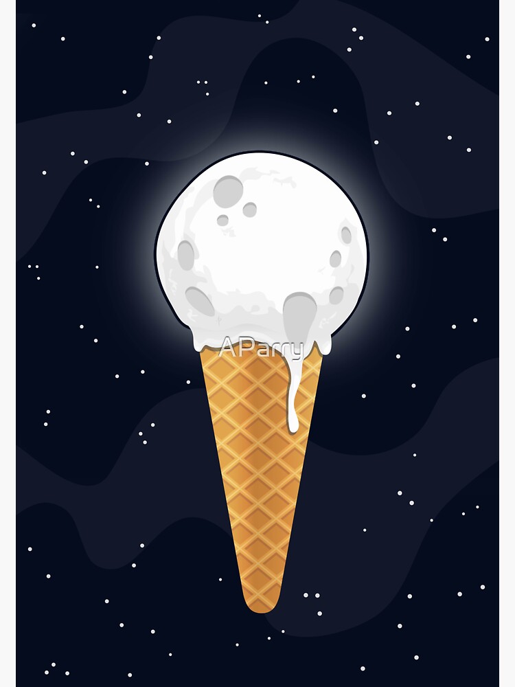 "In Space No One Can Hear Ice Cream" Sticker by AParry | Redbubble