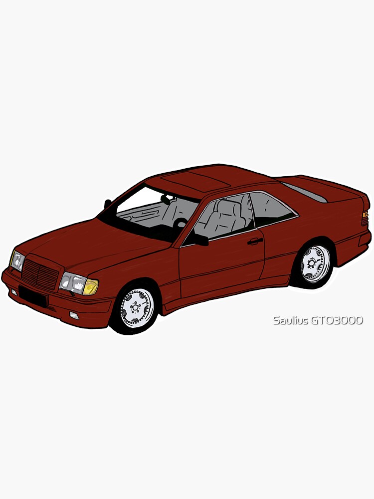 "w124 coupe" Sticker for Sale by JeanSaul | Redbubble