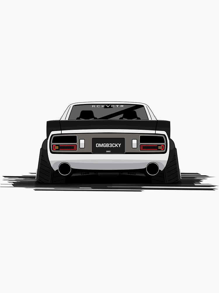 "OMGBECKY - Nissan Datsun 240Z/280Z" Sticker by madebyluddy | Redbubble