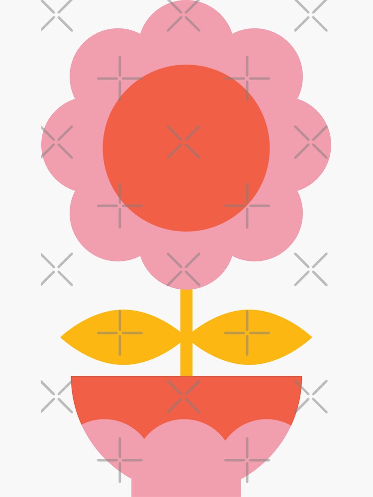 "Floss - pink red yellow" Sticker for Sale by lisajaynemurray | Redbubble