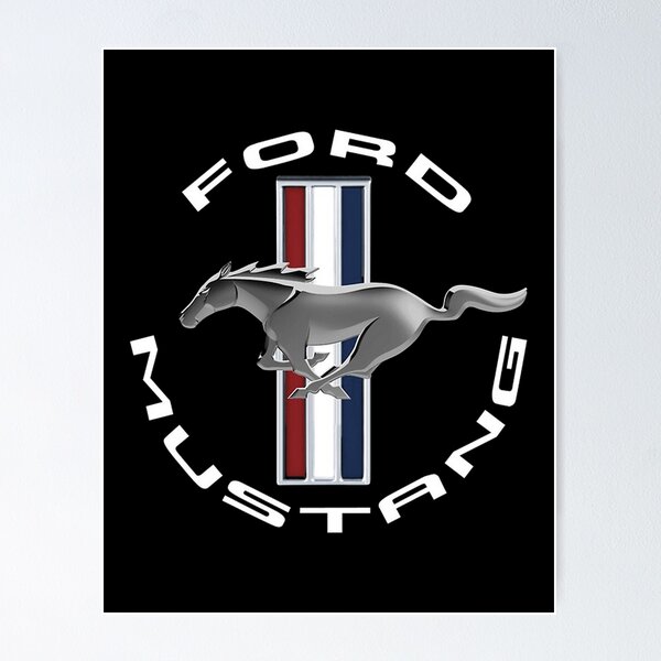 "ford mustang logo" Poster for Sale by AnnabelMurray | Redbubble