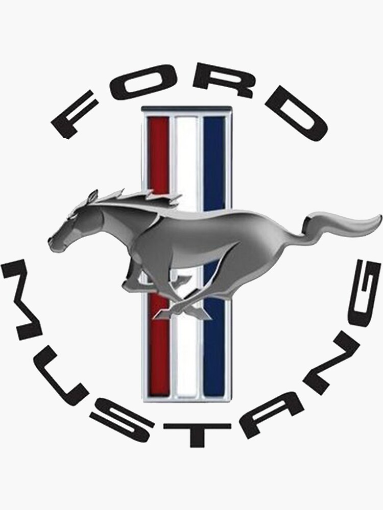 "ford mustang classic logo" Sticker for Sale by AnnabelMurray | Redbubble