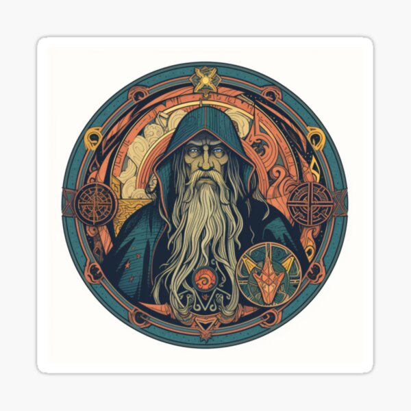 "Psychedelic Wizard 1" Sticker for Sale by gorakgorak | Redbubble