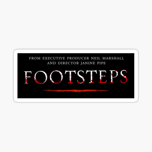 "Footsteps logo" Sticker for Sale by JaninePipe | Redbubble