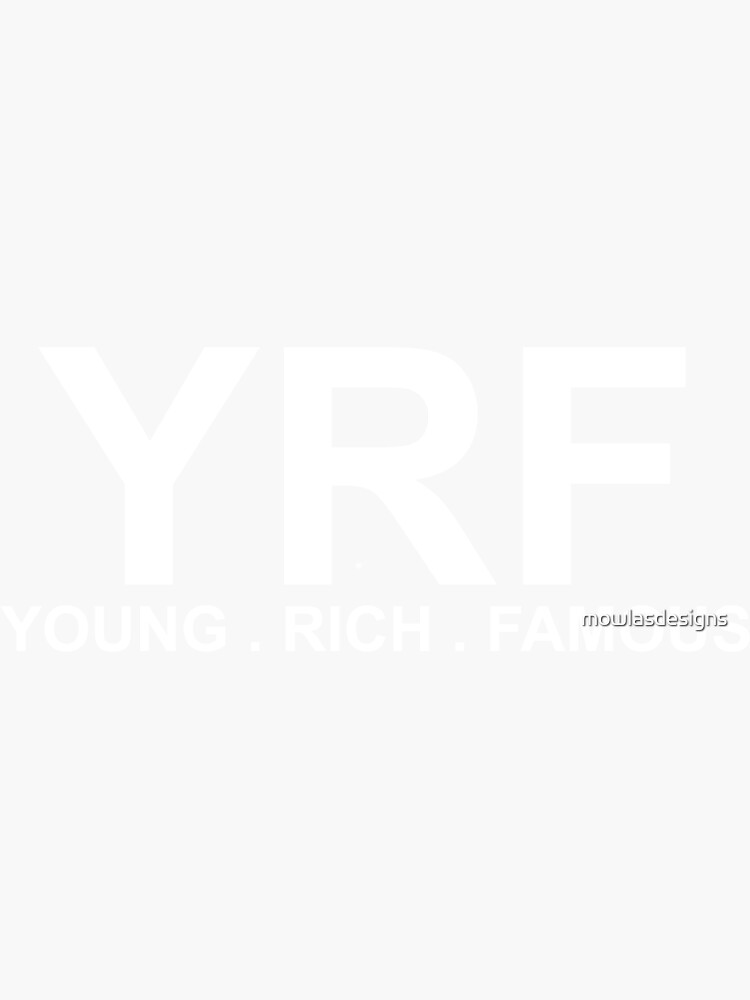 "Fredo, Notes- YRF (Young Rich and Famous)" Sticker for Sale by ...