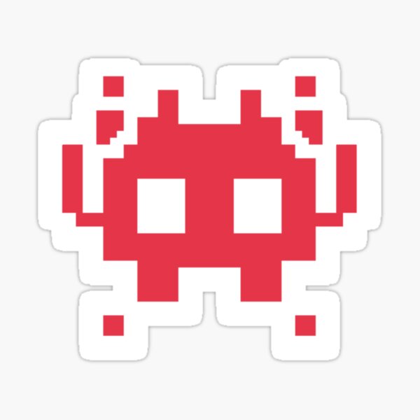 "red virus pixel art.." Sticker for Sale by Bacteria .. | Redbubble