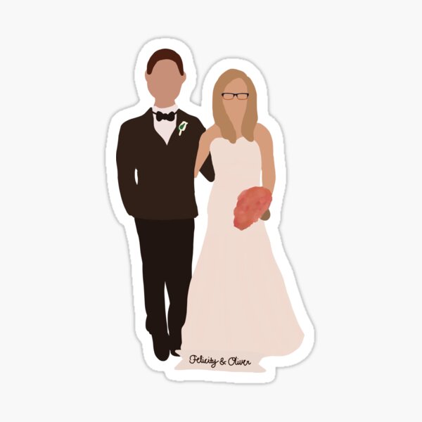 "Olicity Wedding Cake Topper" Sticker by auroraborealix | Redbubble