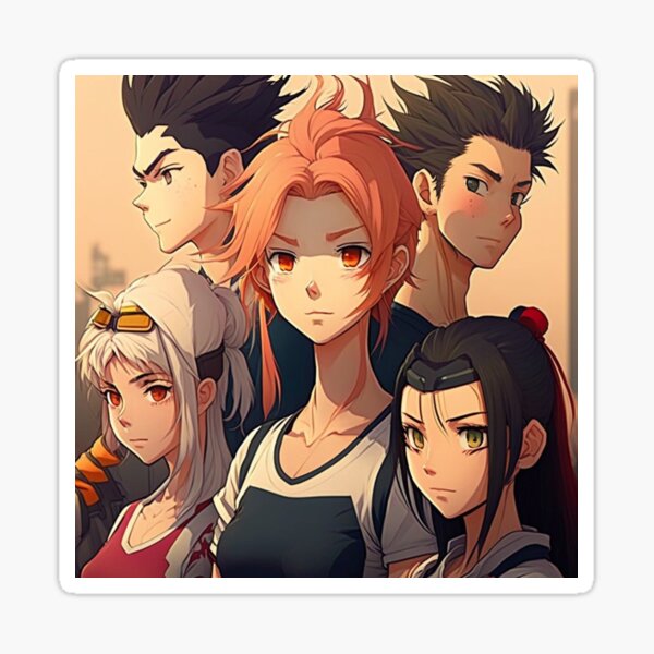 "Amazing Anime Team" Sticker for Sale by Digital-Space | Redbubble