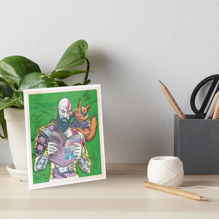 "'Comic reading for Gods' comic panel fan art" Art Board Print for Sale ...