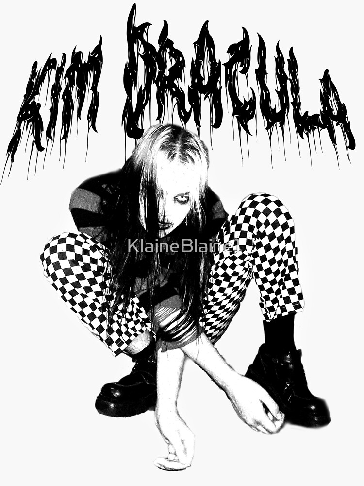 "KimDracula (Metal Style Shirt)" Sticker for Sale by KlaineBlaine1 ...