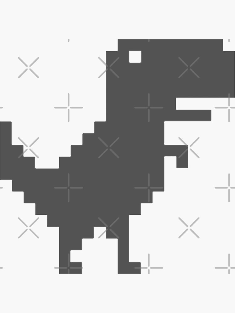 "8-bit Dinosaur Chrome - Funny Coding Meme" Sticker for Sale by ...