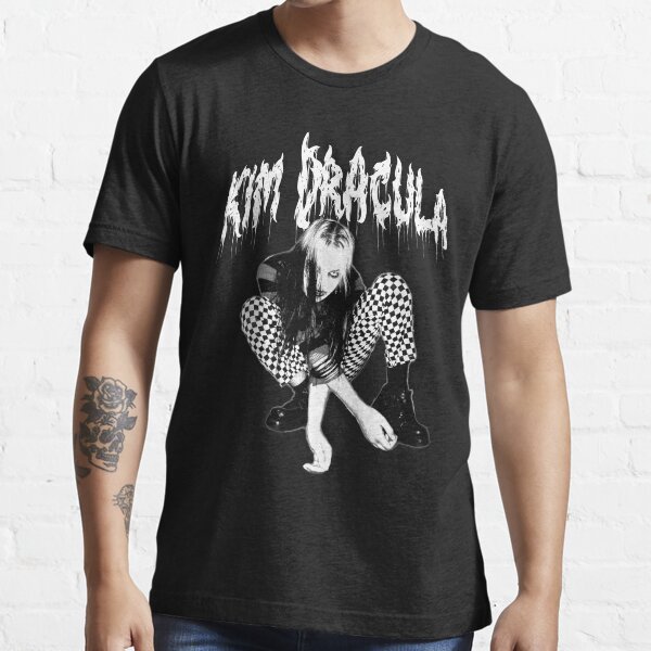 "KimDracula V2 white text (Metal Style Shirt)" T-shirt for Sale by ...