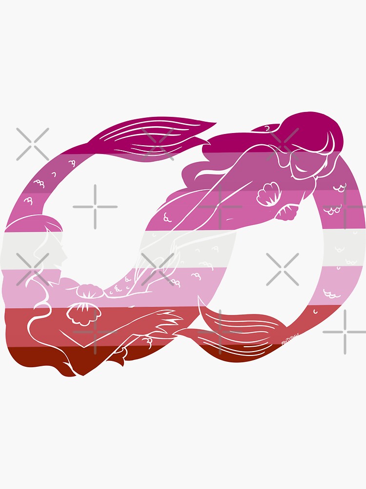 "Gay Infinity Mermaids- Lesbian Pride Flag" Sticker for Sale by ...
