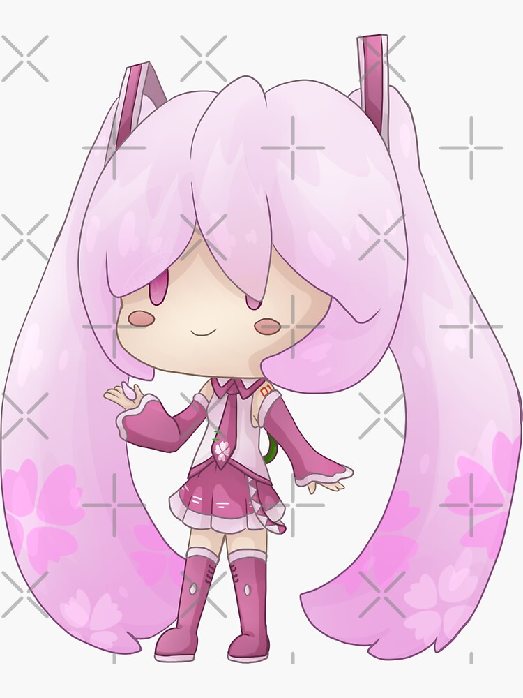 "Chibi Sakura Miku" Sticker for Sale by Megku | Redbubble