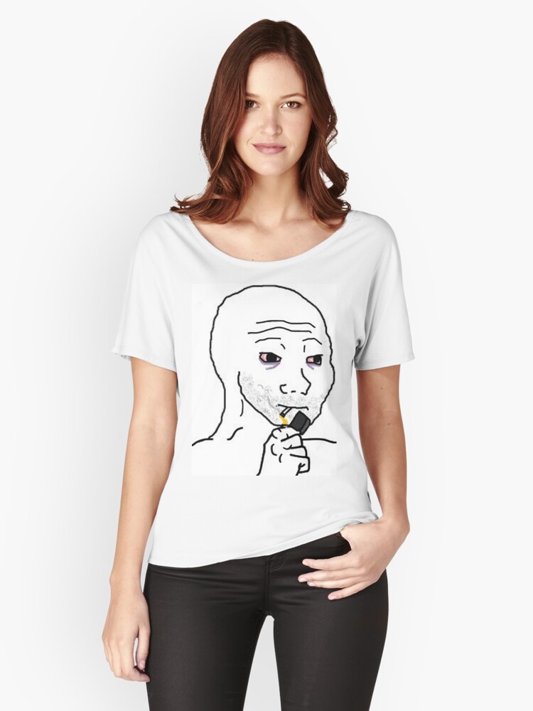 "Wojak Smoking" T-shirt by neomeme | Redbubble