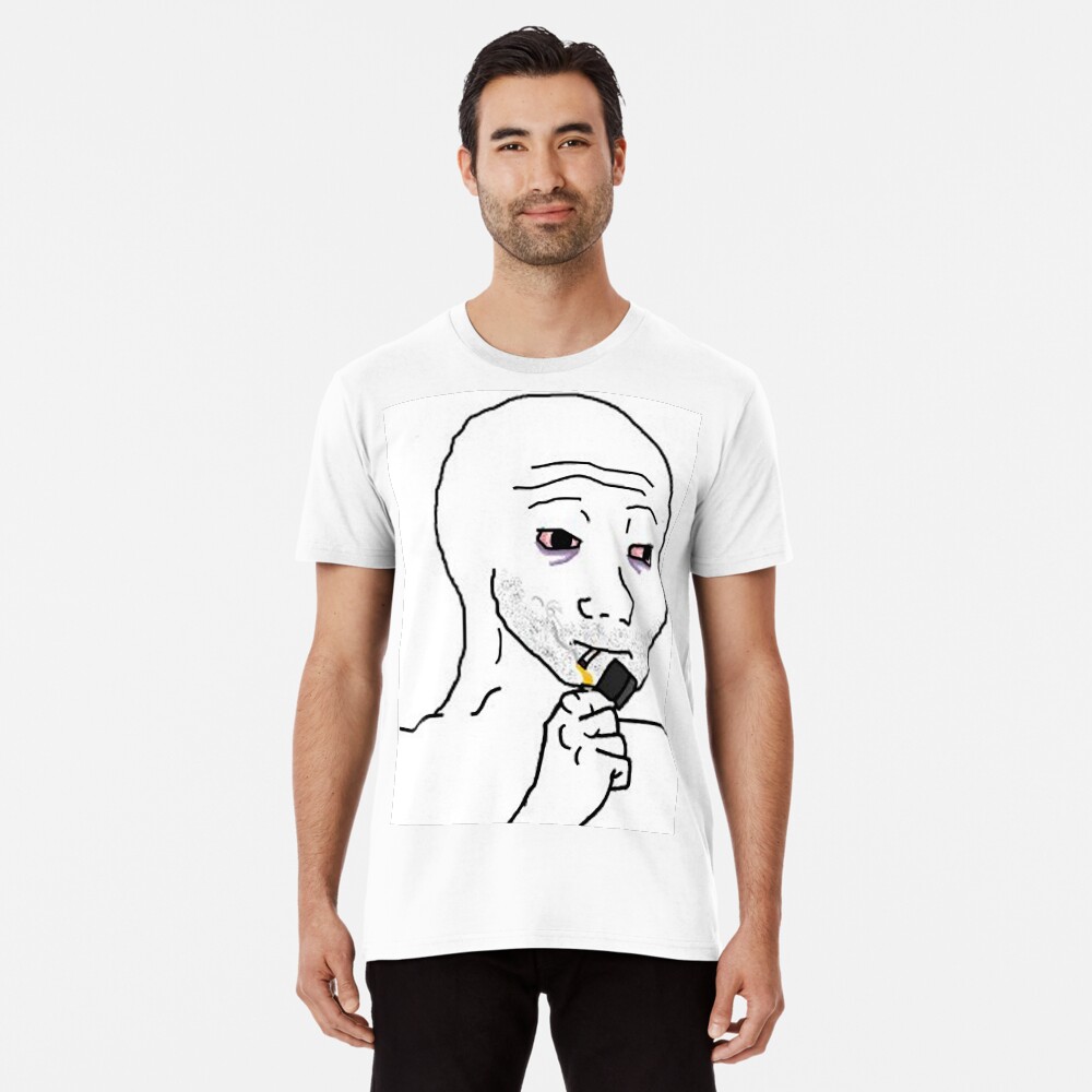 "Wojak Smoking" Sticker for Sale by Milk Drinker | Redbubble