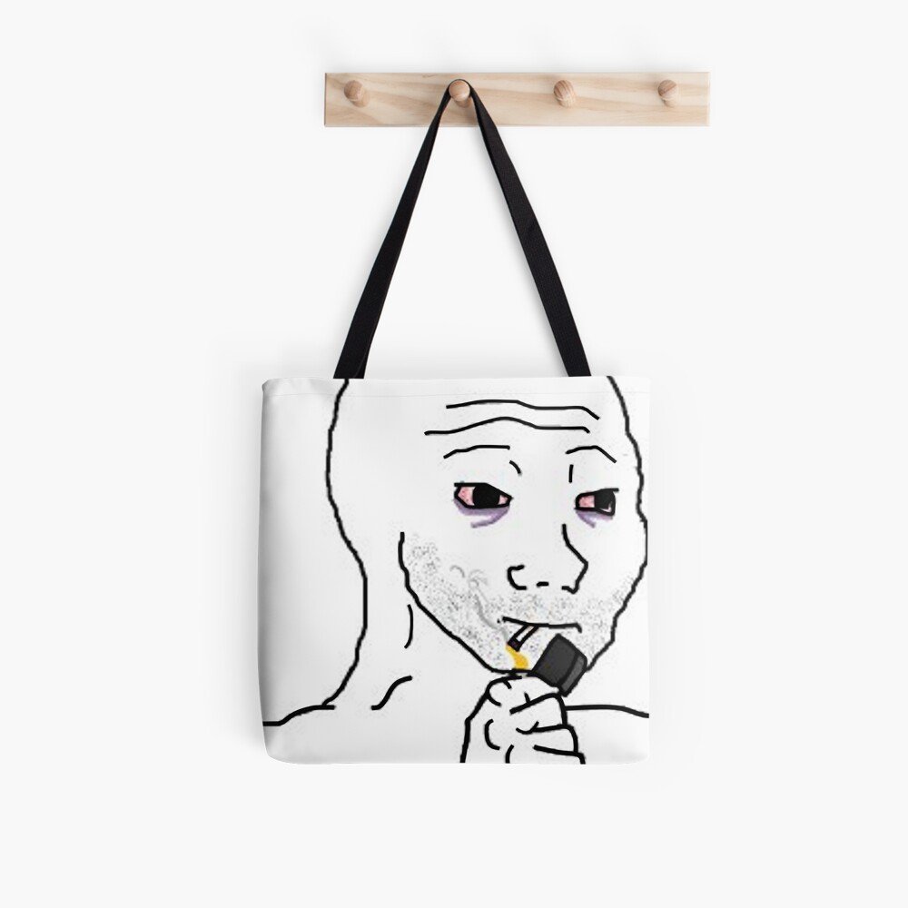 "Wojak Smoking" Tote Bag for Sale by neomeme | Redbubble