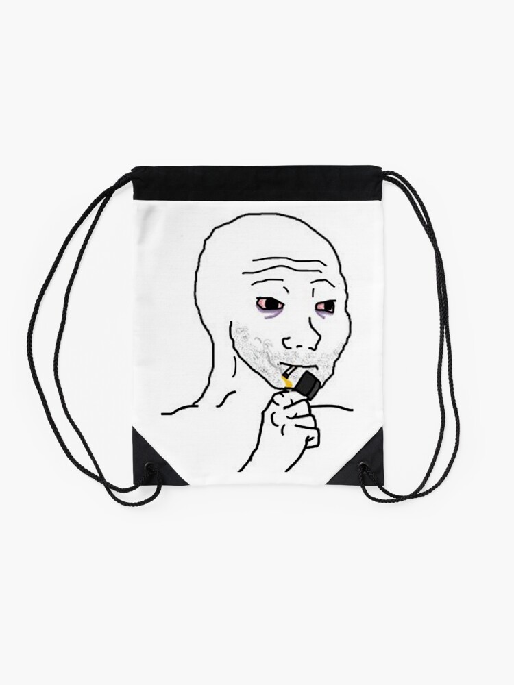 "Wojak Smoking" Drawstring Bag for Sale by neomeme | Redbubble