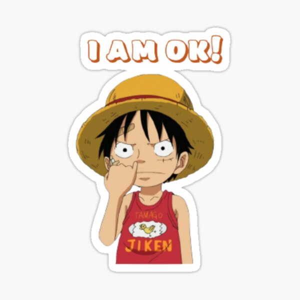 "luffy dezine ho say (i am ok!) " Sticker for Sale by hadittoo123 ...