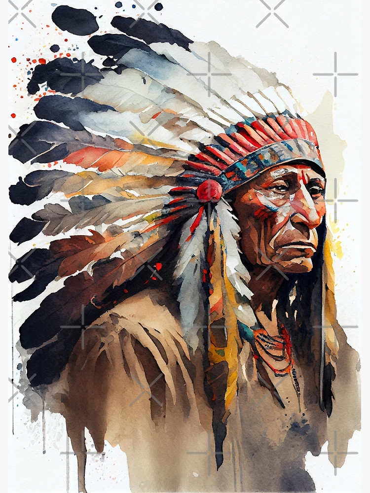 Watercolor Paintings Of Indians Us