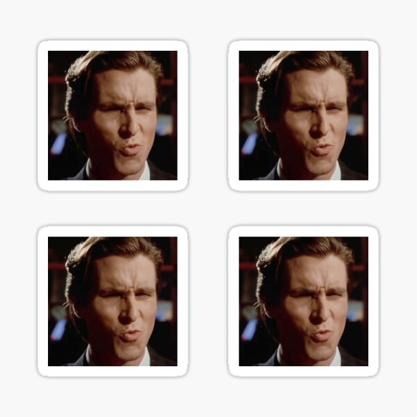 "Patrick Bateman Meme" Sticker for Sale by muskitt | Redbubble