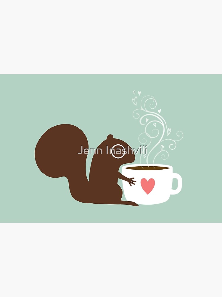 "Squirrel Loves Coffee" Greeting Card for Sale by Jenn Inashvili ...