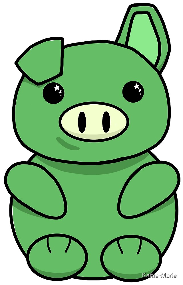 "Little Green Pig" by Kaitie-Marie | Redbubble
