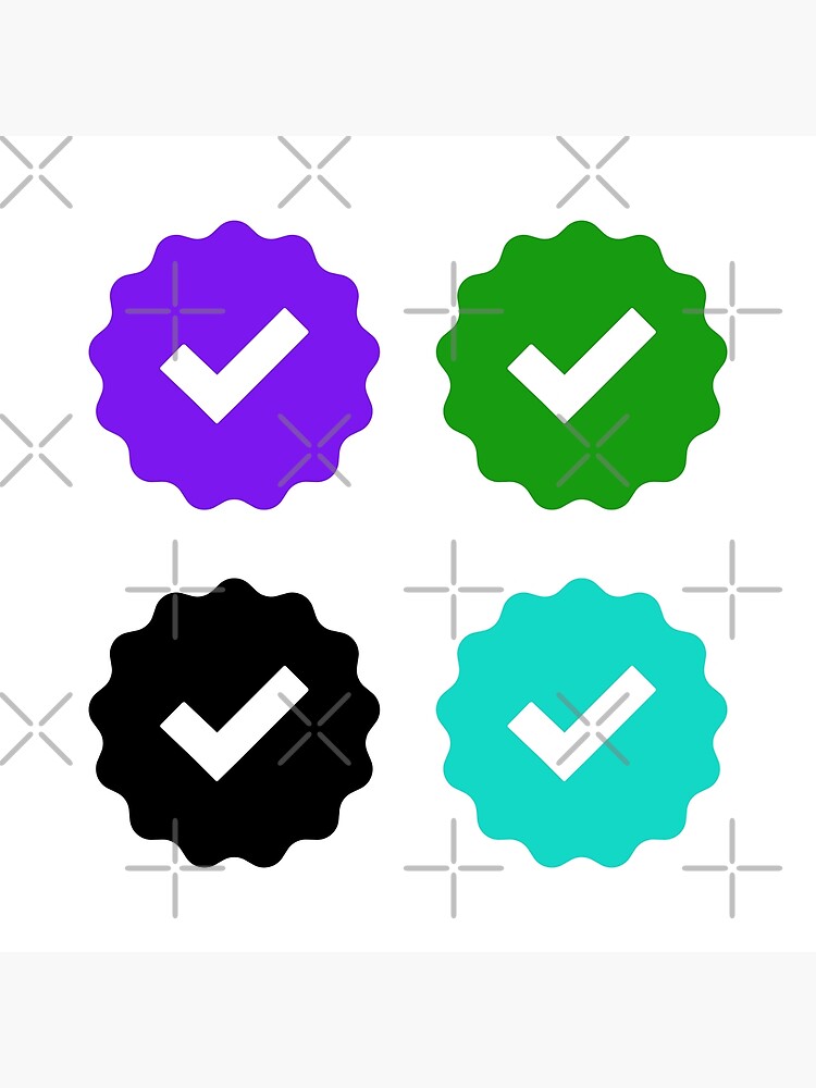"Blue Green Black and Purple checkmark Pack - verified check mark ...