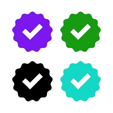 "Blue Green Black and Purple checkmark Pack - verified check mark ...