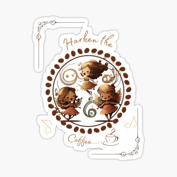 "Harken the Coffee....." Sticker for Sale by TheParsonsManor | Redbubble