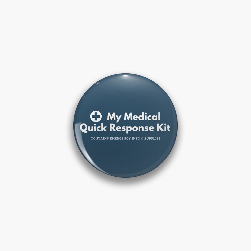 "My Medical Quick Response Kit Gray Slate Indigo Blue Neutral Emergency ...