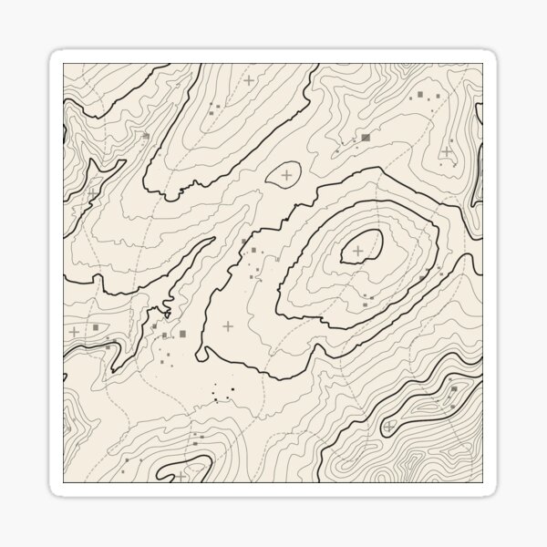 "Topographic Contour Map" Sticker for Sale by BuksDesigns | Redbubble