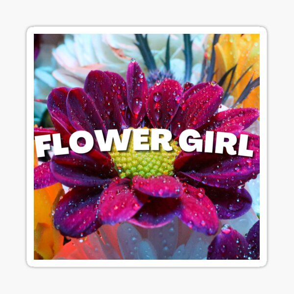 "Flower Girl High Resolution Graphic" Sticker for Sale by HyperFluxNM ...