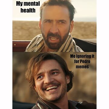 "Pedro Pascal & Nicolas Cage Meme" Poster for Sale by ADogNamedKitty ...