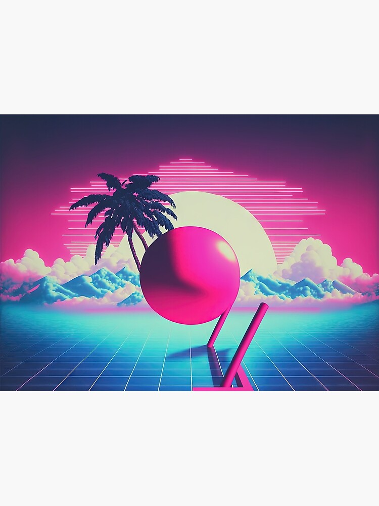 "Virtual Utopia: A Vaporwave Landscape of Dreams" Poster for Sale by ...