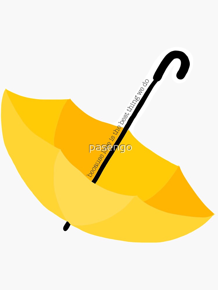 "yellow umbrella" Sticker for Sale by pasengo | Redbubble