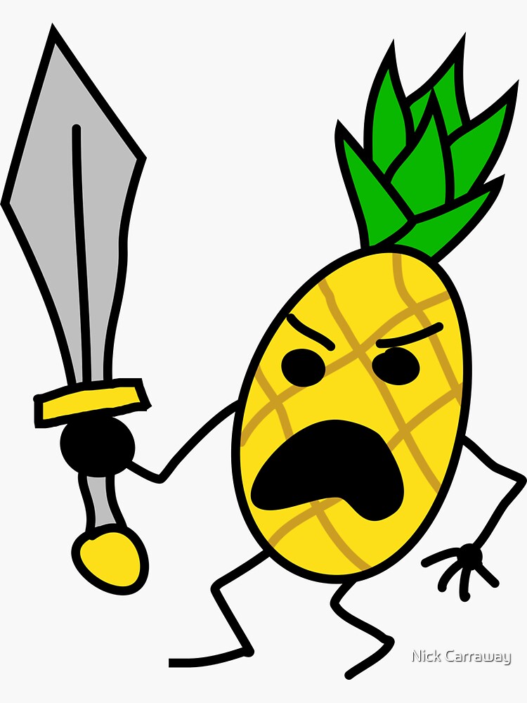 "pineapple man" Sticker for Sale by ncarraway | Redbubble