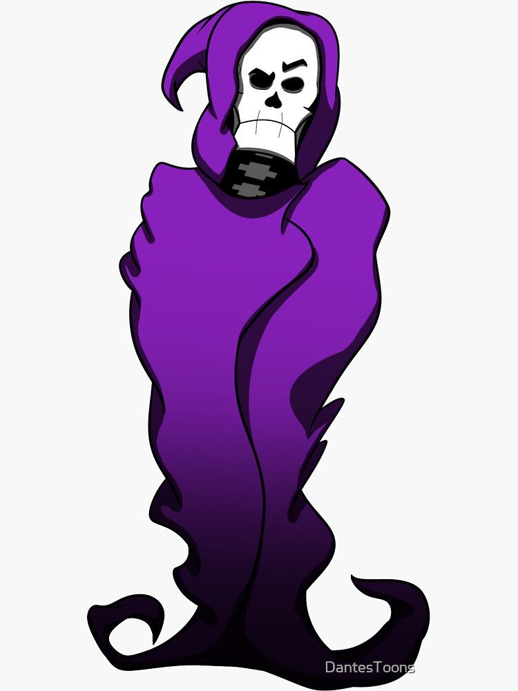 "Reverse Shade Purple Reaper" Sticker by DantesToons | Redbubble