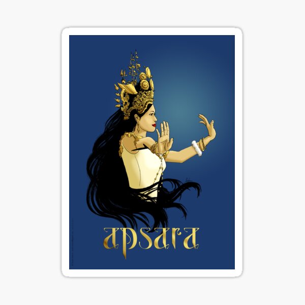 "Blue Apsara" Sticker for Sale by SarahMarcni | Redbubble
